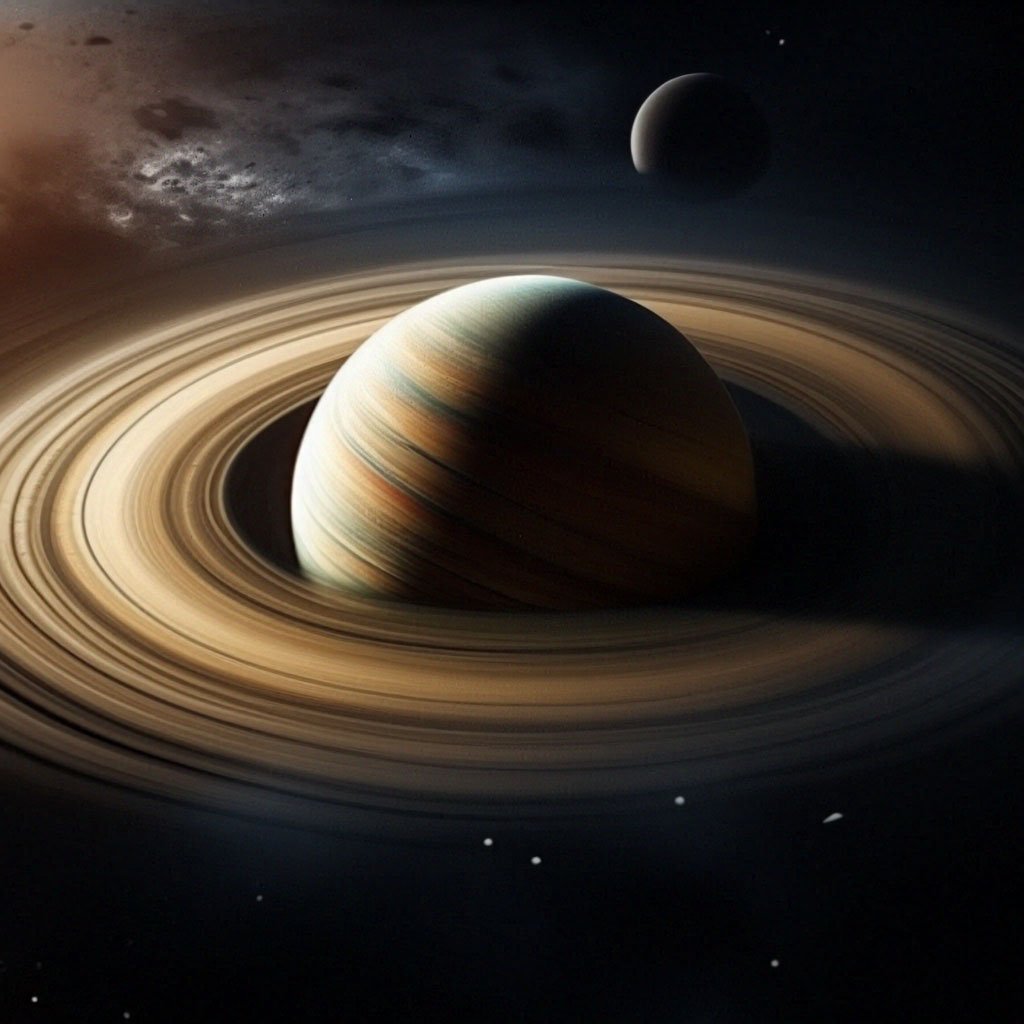 "The eye-shaped planet Saturn" — image created in Shedevrum