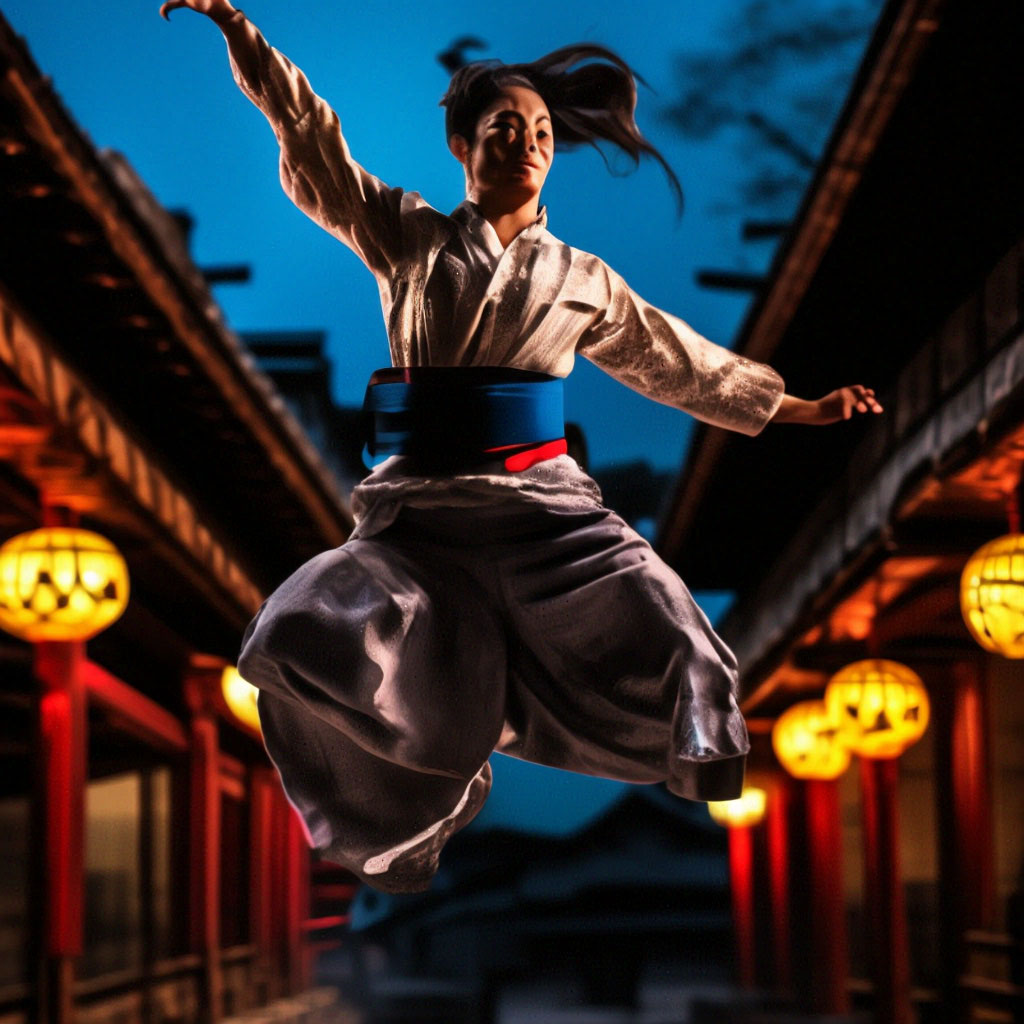 "Create a visually stunning, cinematic image that captures the fusion ...