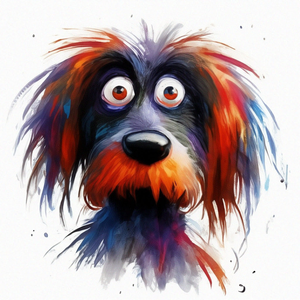 "Sketching with gray soot, humor, caricature, grotesque, children's ...