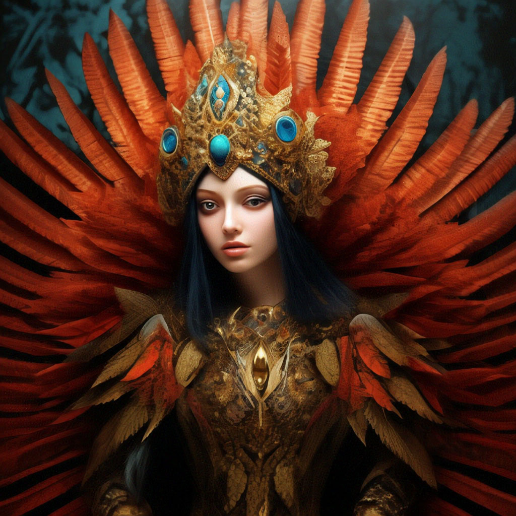 "Sirin bird, virgo bird of paradise, bird with a female head, mythology ...