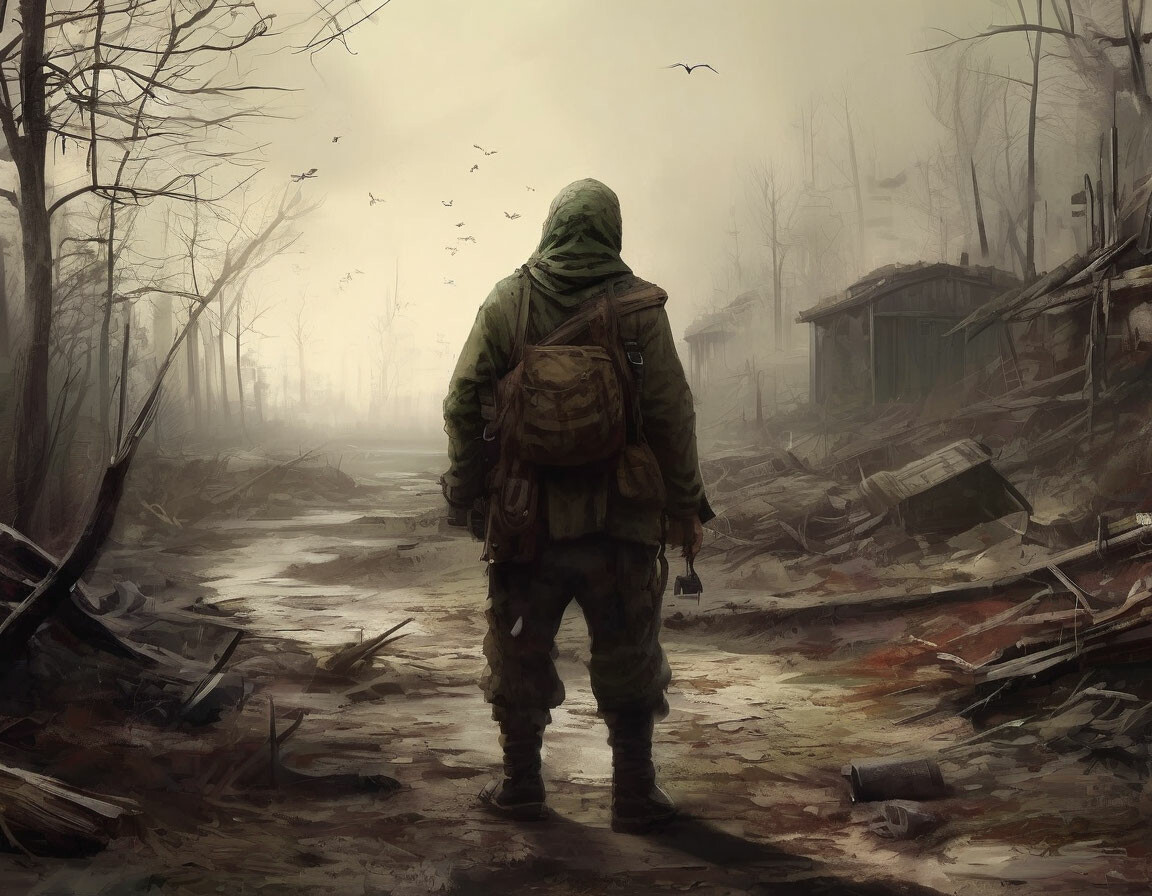 "Post-apocalyptic landscape stalker from the game Day R" — image ...