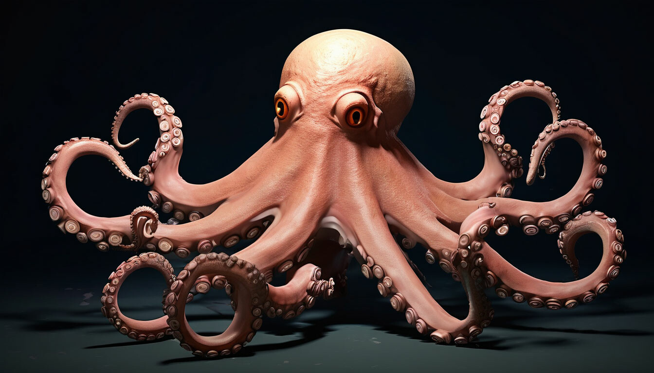 "Octopuses are eight-armed toon" — image created in Shedevrum