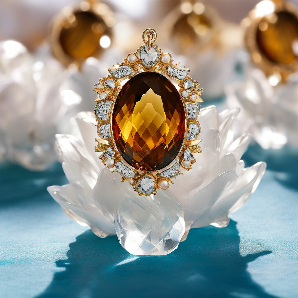 "Topaz crystals on a liquid silver mosaic on an ice floe around ...