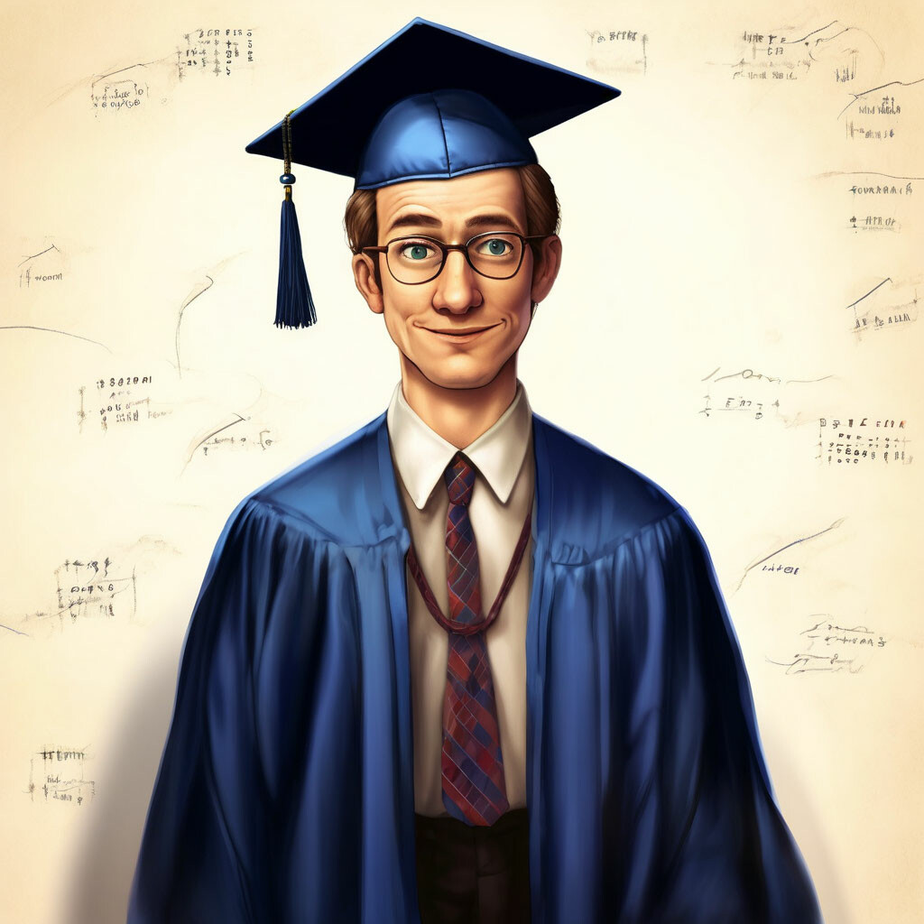 "Stupid high school graduate passing …" — image created in Shedevrum