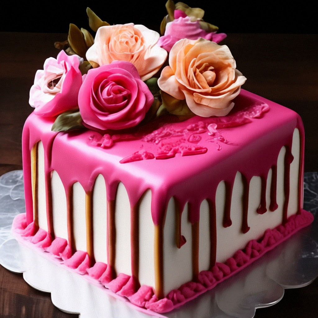 "Cake envelope for women's day" — image created in Shedevrum