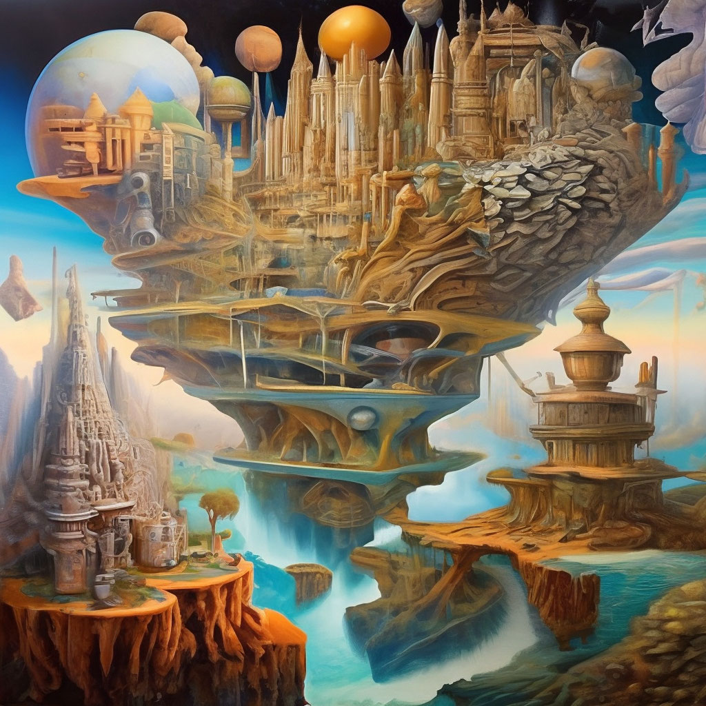 "" Madness of the mind " surrealism, landscape hyperdetalization ...