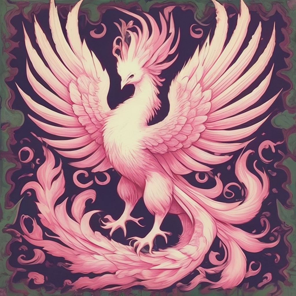 "Mythical fluffy divine forest spirit Phoenix clan beast, fantasy ...