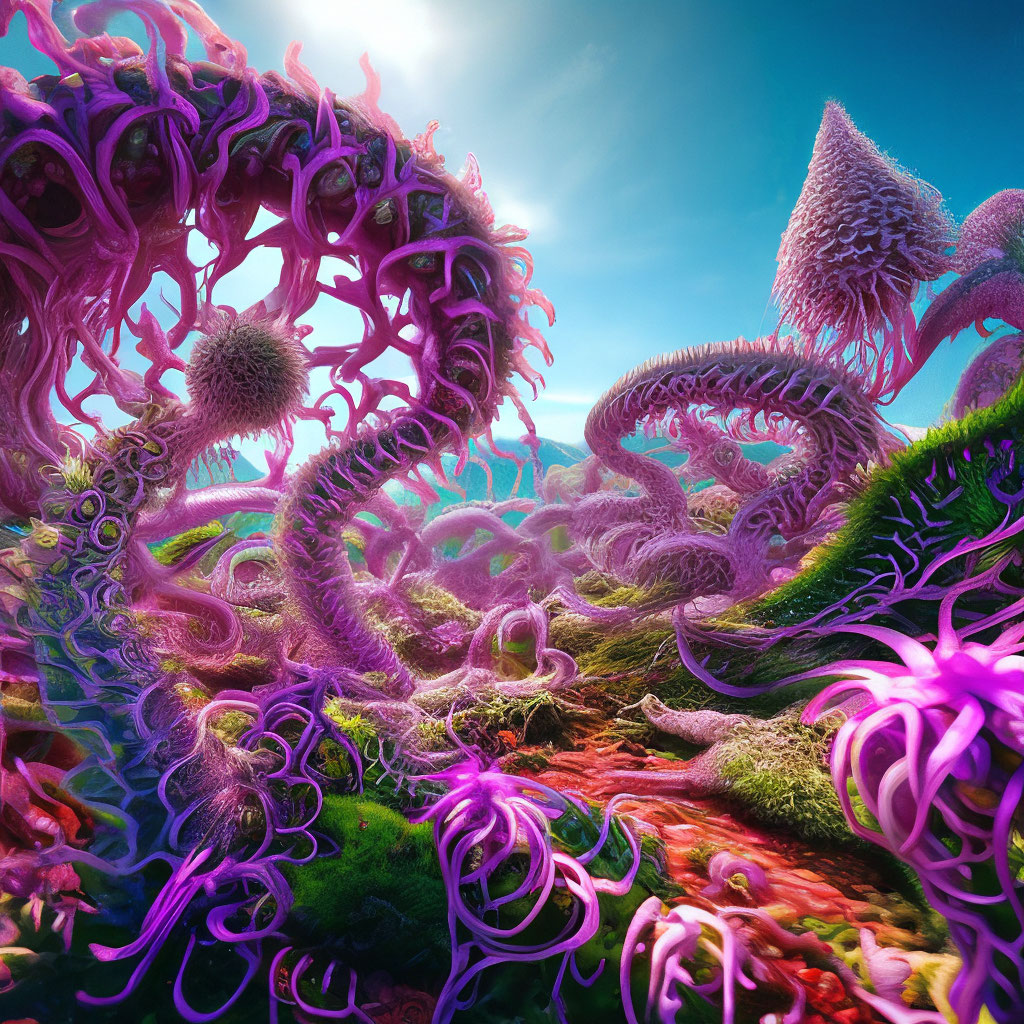 "Enhancing colors and contrast. Psychedelic, grotesque. Surreal ...