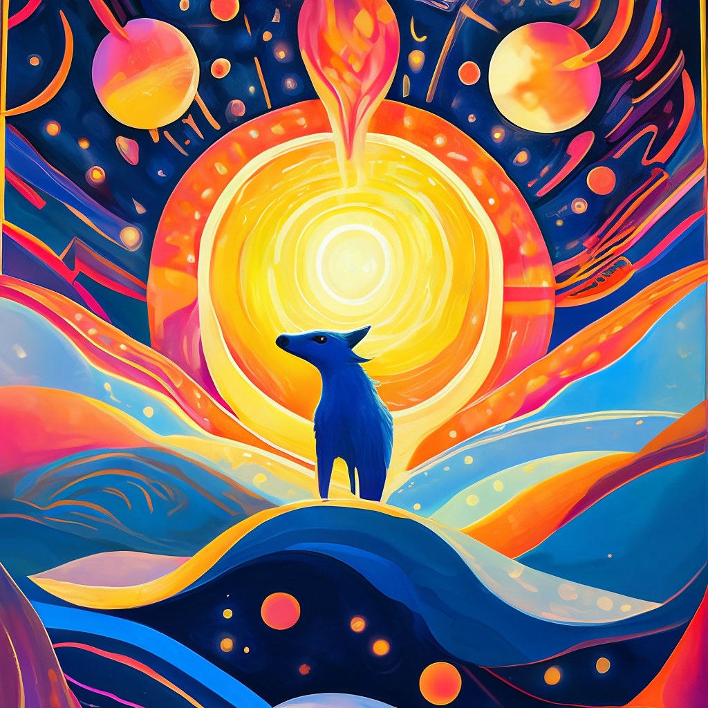 "Fenrir swallows the sun and the light of the stars and moon fades ...