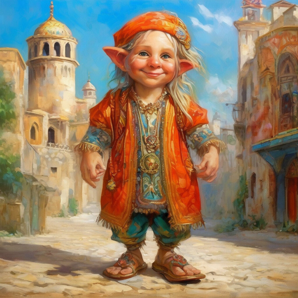 "Little Muck, messenger-runner-dwarf, …" — image created in Shedevrum