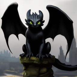 «Toothless dragon» — video created in Shedevrum