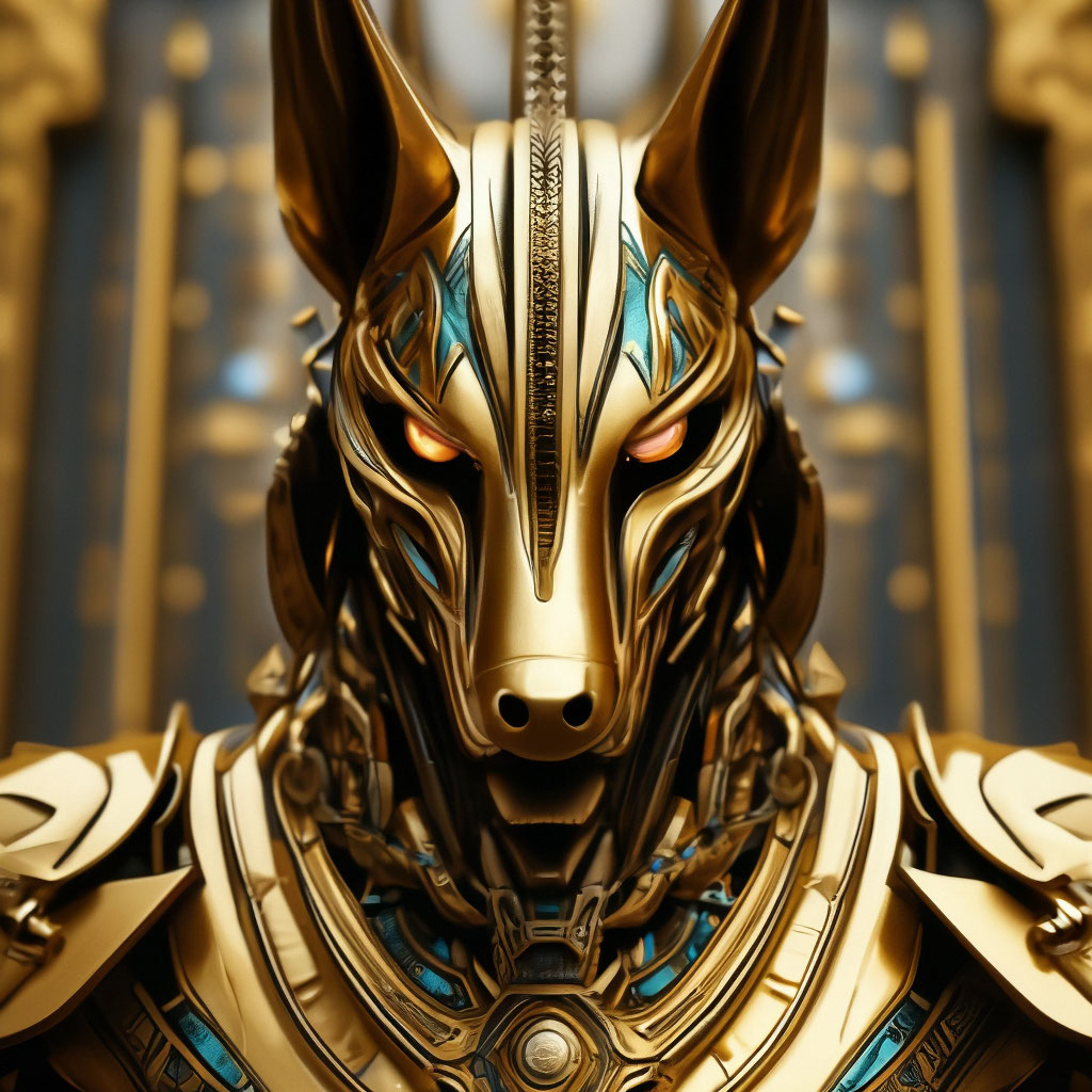 "Giant mechanical Anubis, neuro-art, stardust, high detail, photo ...