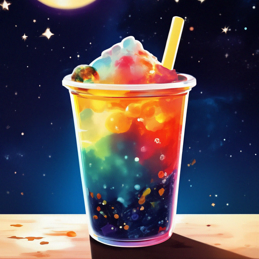 "🌌 cosmic galaxy boba tea —ar 1:2 —stylize 150 —v 6" — image created in ...
