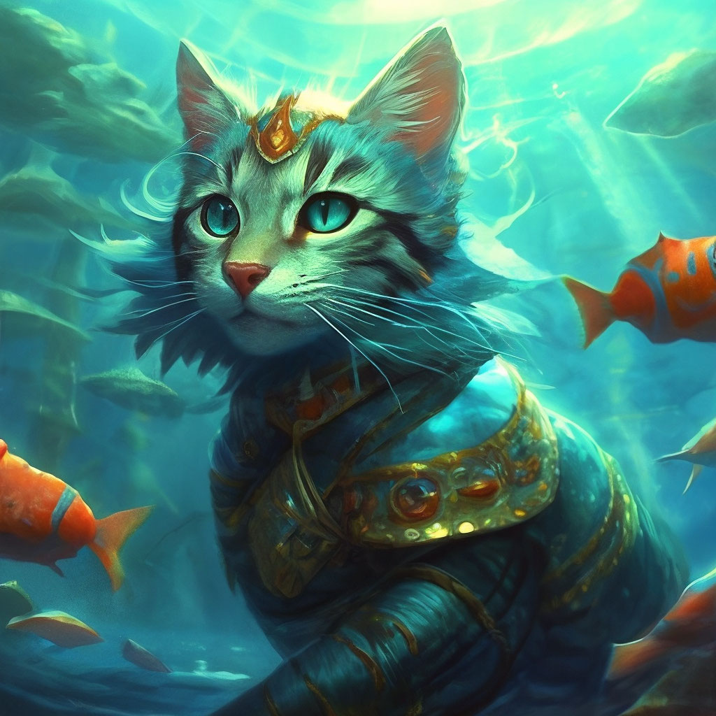 "The sea cat" — image created in Shedevrum