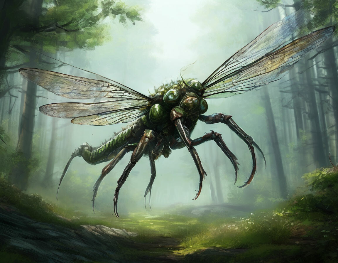 "Fabulous, dragonfly monster, dangerous, fast, impetuous, powerful ...