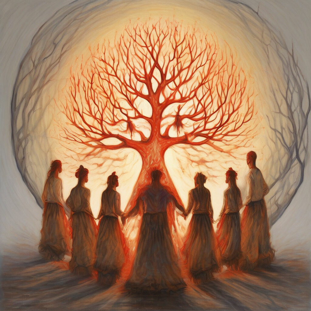 "Paganism, ancestors connection, genus, tree, fire, family, ritual ...