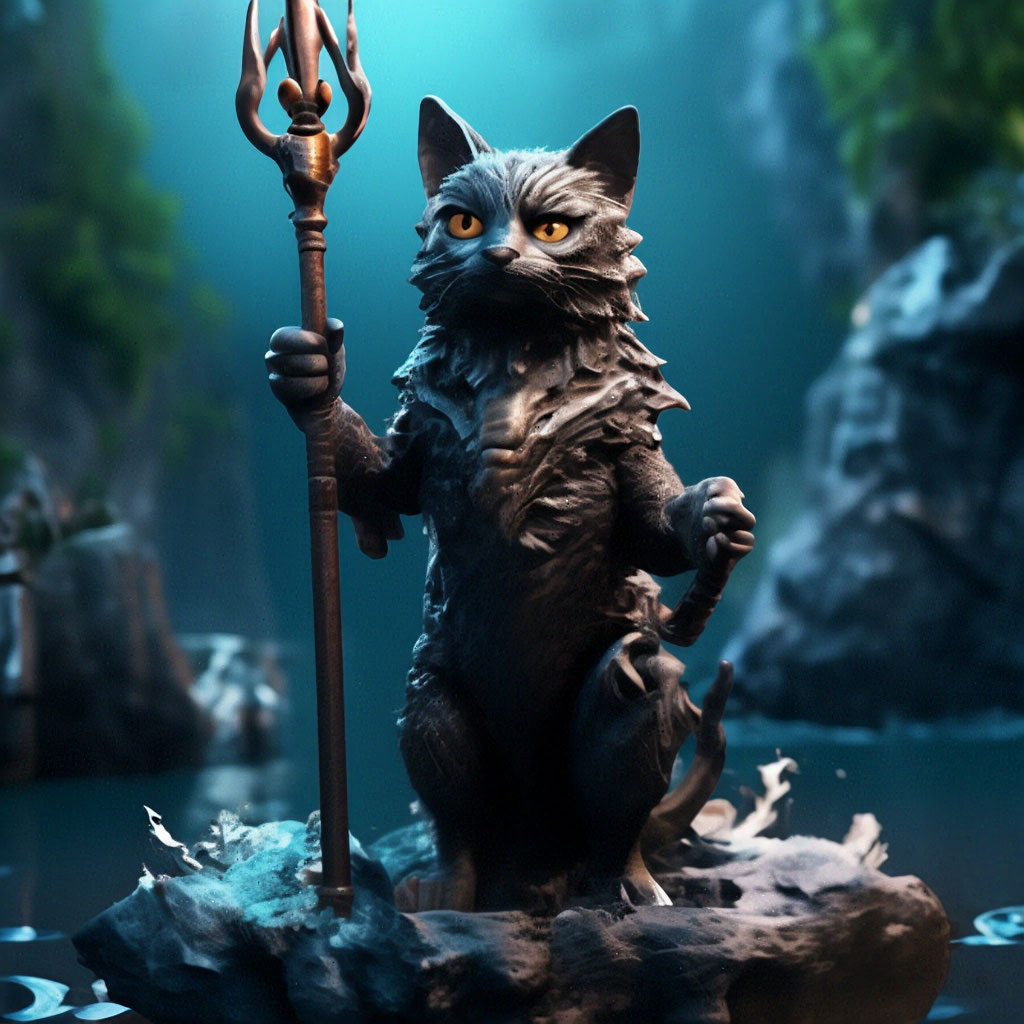 "The cat monument is Neptune. It …" — created in Shedevrum