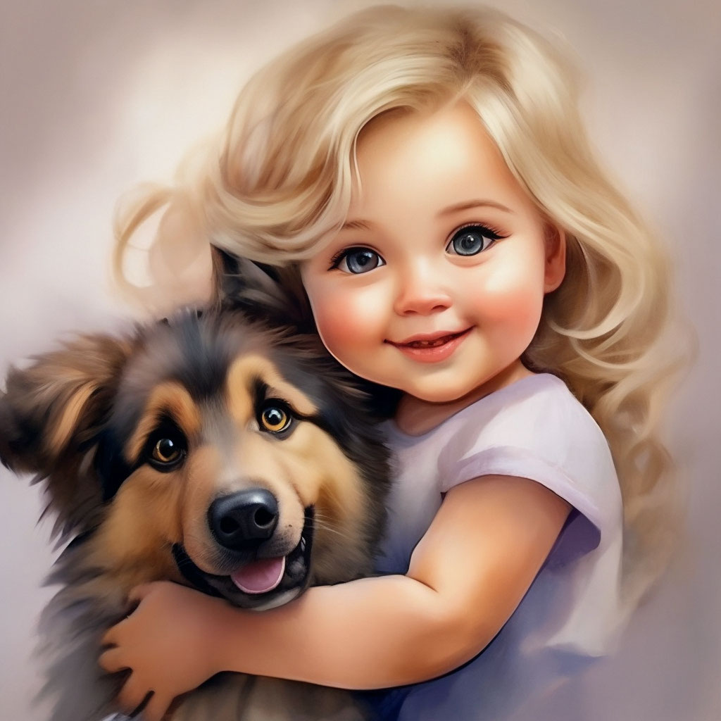 "Computer graphics. Transparent watercolor. Fine drawing. A cute, tiny ...
