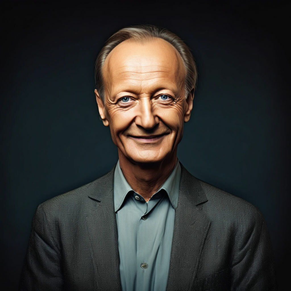 "Our favorite satirist is Mikhail Zadornov." — image created in Shedevrum