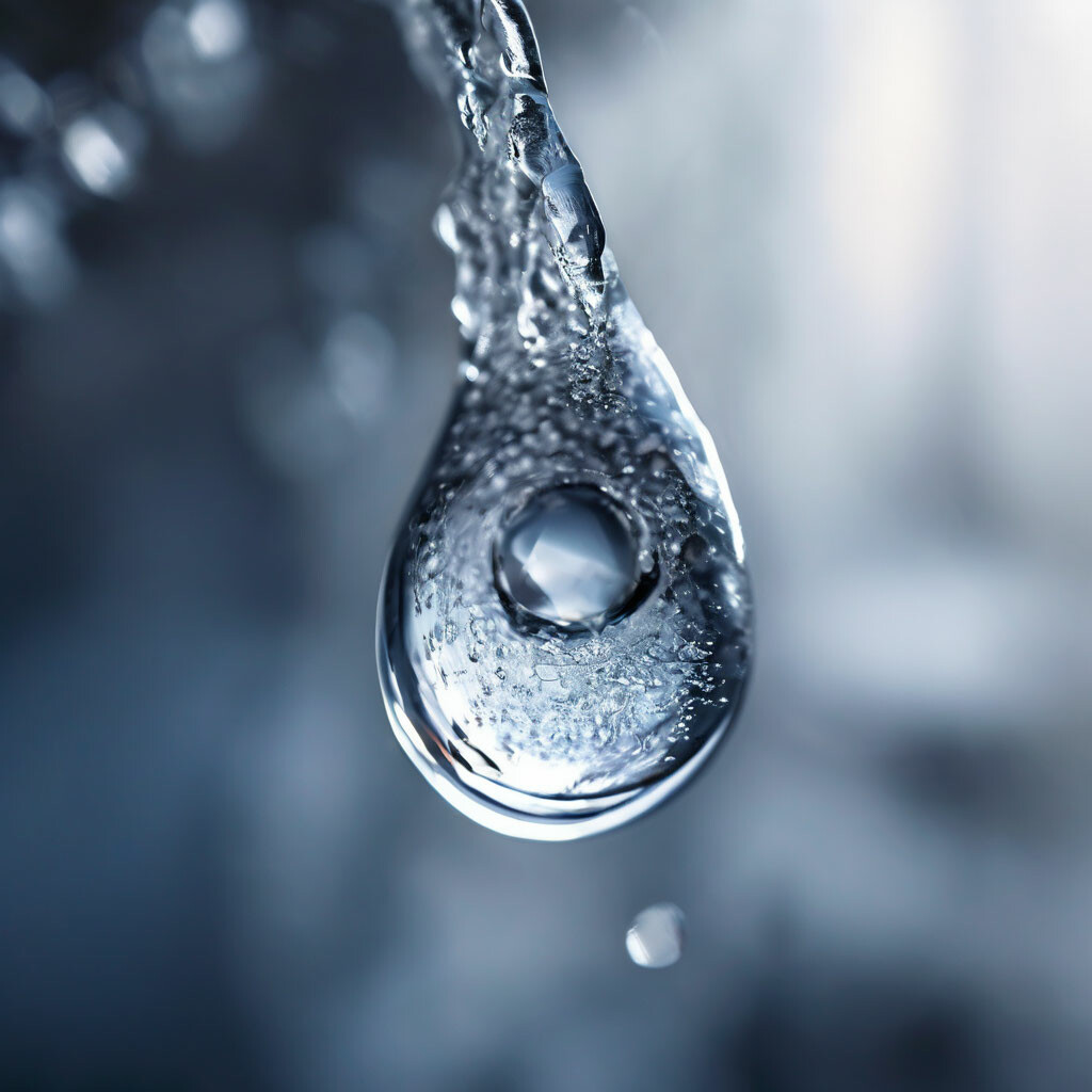 "An icy drop of water" — image created in Shedevrum