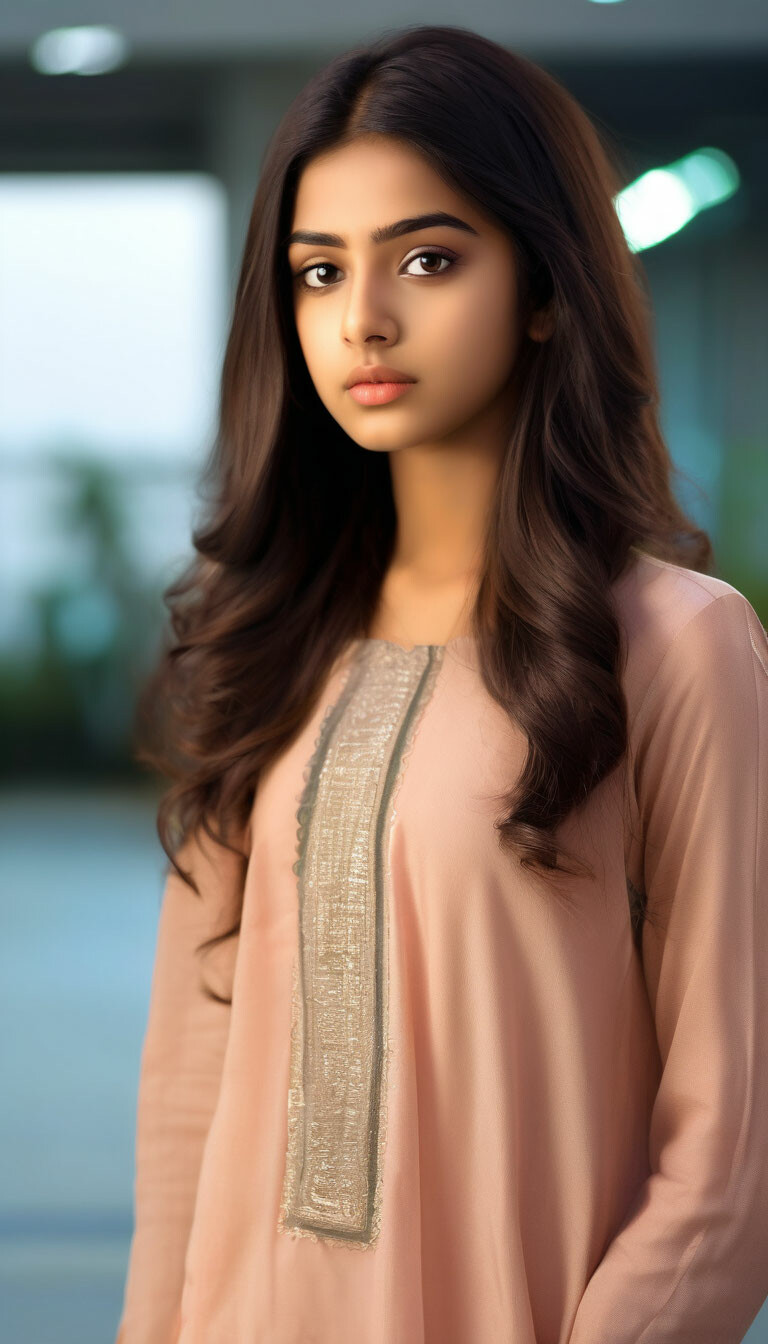 "A girl from Pakistan, modern image, …" — image created in Shedevrum