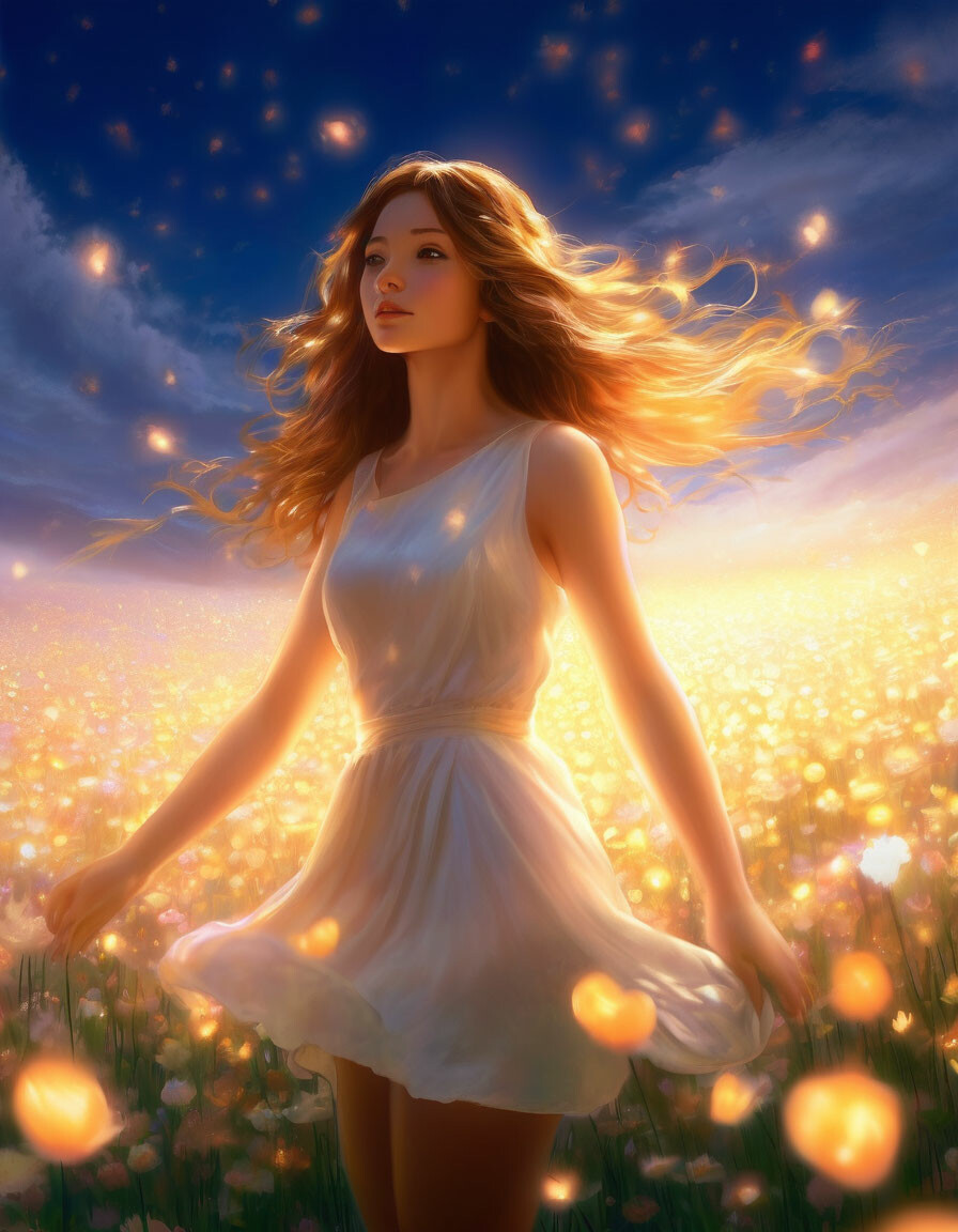 "Slavainyan shone The Divine girl, the…" — image created in Shedevrum