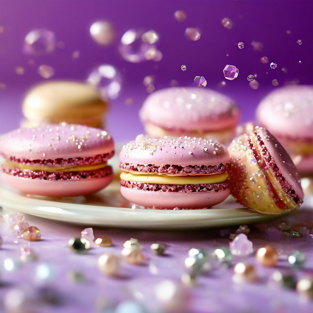 "Hyperreal macarons random, pearl …" — image created in Shedevrum