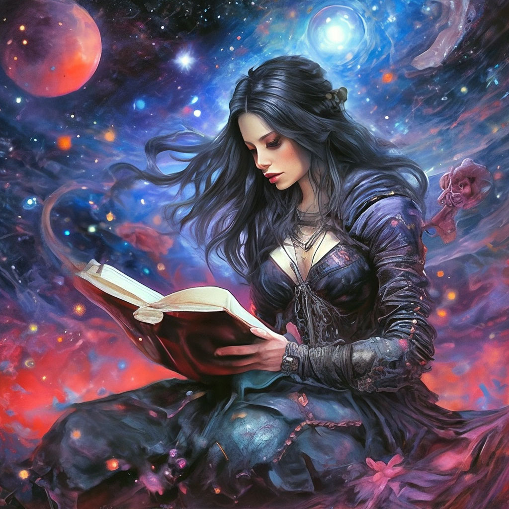 "Mystical and fantasy art.The drawing depicts a mysterious abyss, a ...