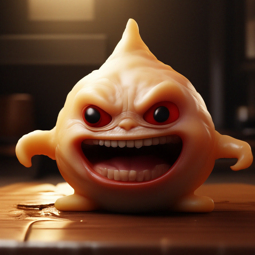 "An evil and very tasty dumpling that protests that it should not be ...