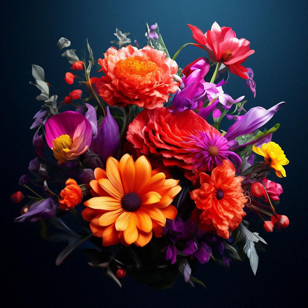 "Flowers font lamination A microcosm on a bouquet of flowers vector ...
