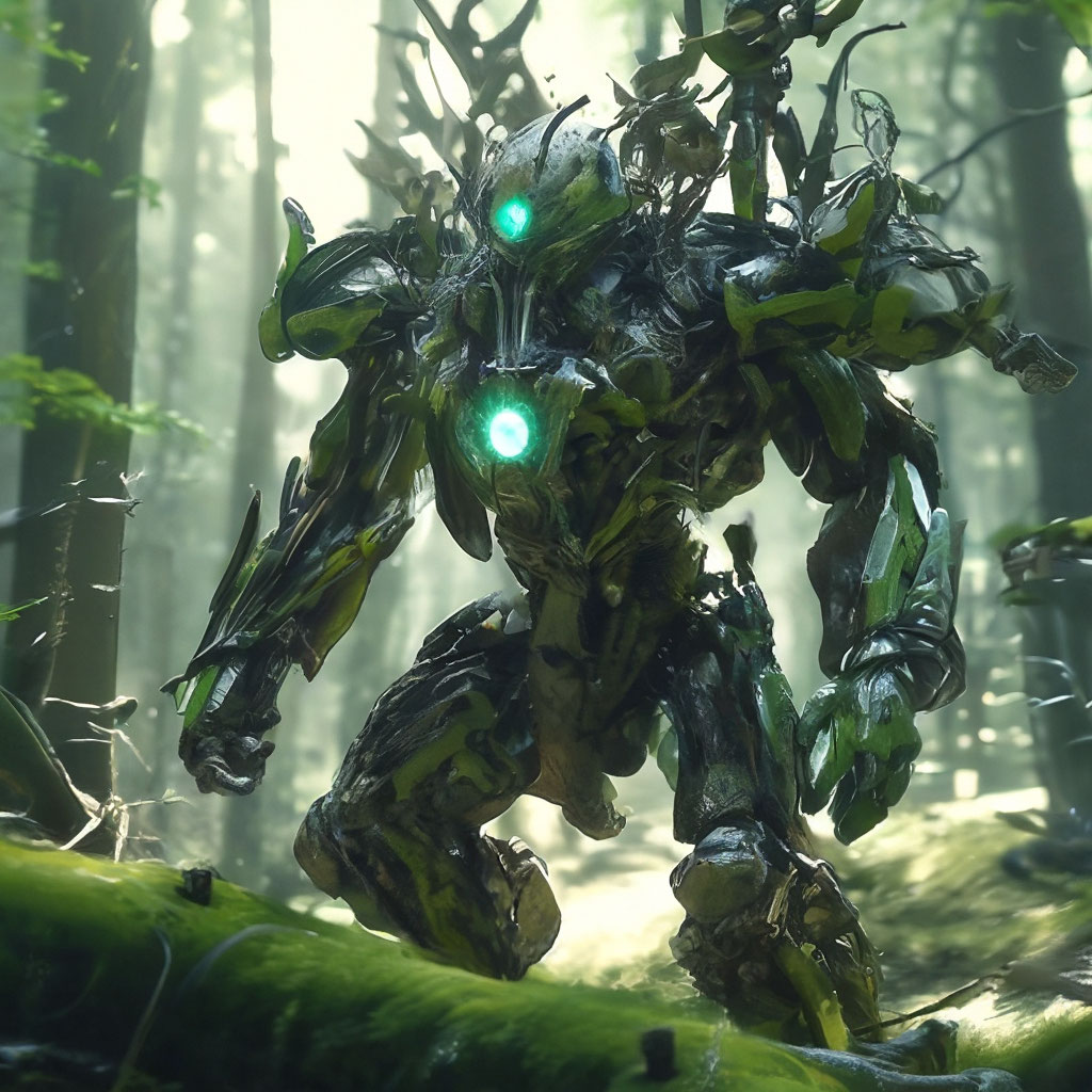 "Combat elemental, roots, branches, transformer, robot, forest, dark ...