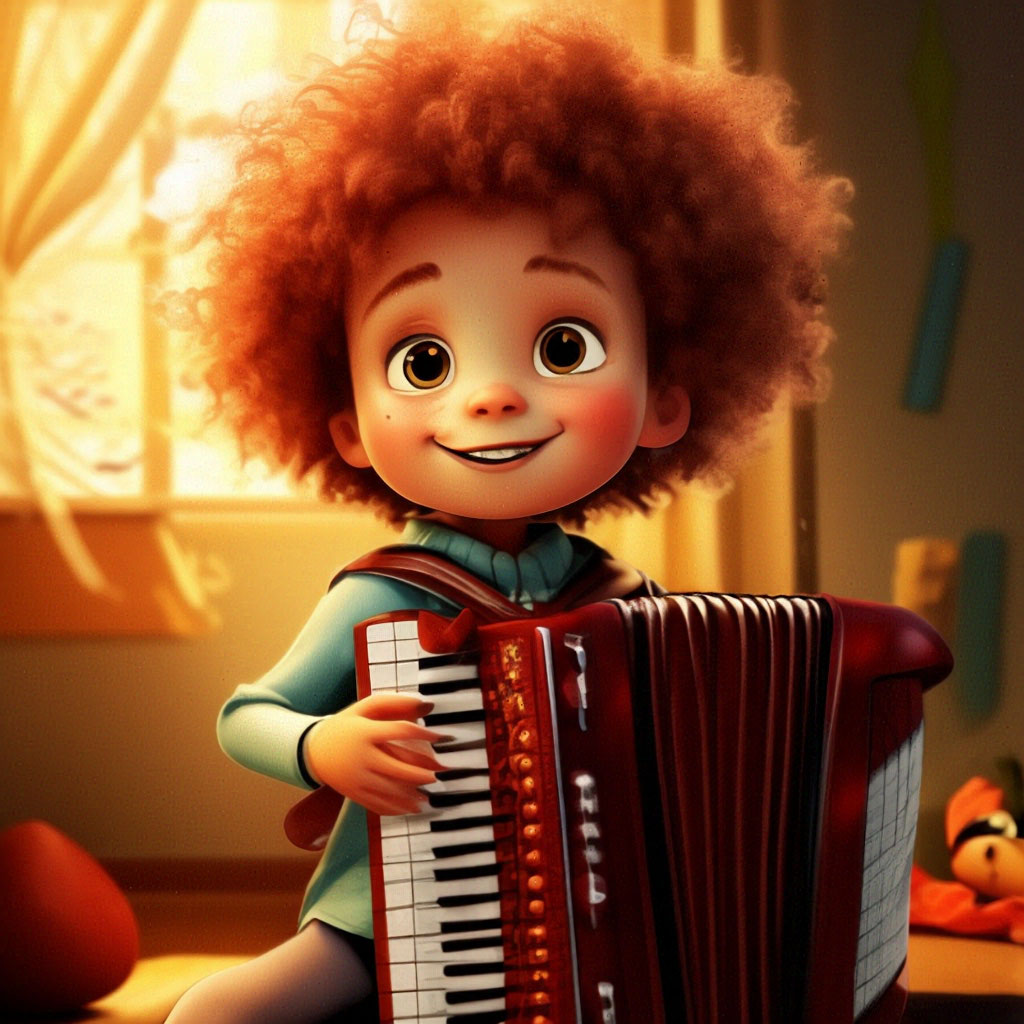 "Antoshka, play the accordion for us, children's illustration" — image ...