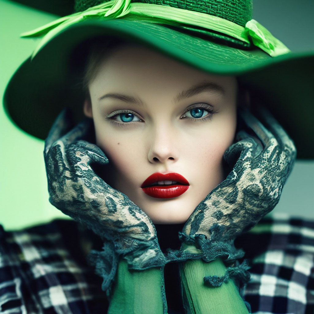 "The girl on the cover of the magazine. A girl in a small veiled hat ...