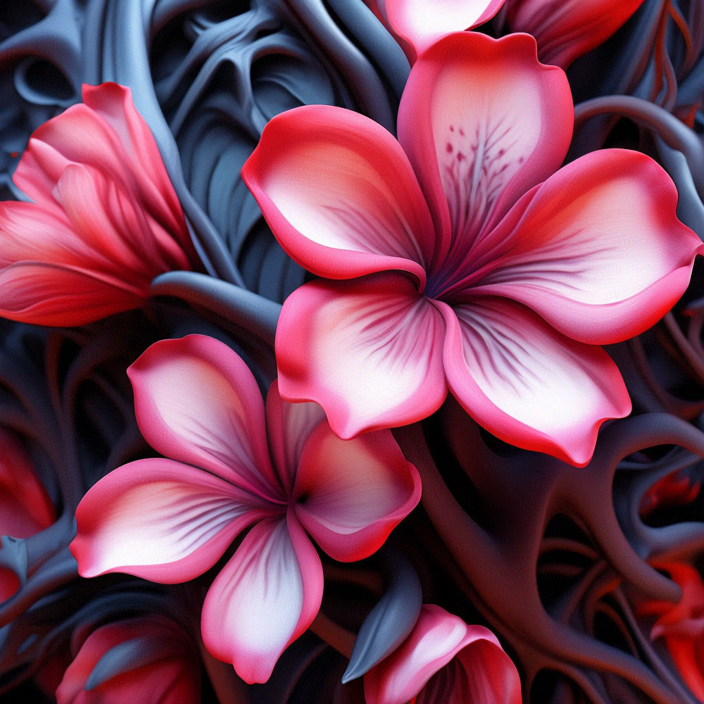 "Flower print pattern,realistic detailing" — image created in Shedevrum