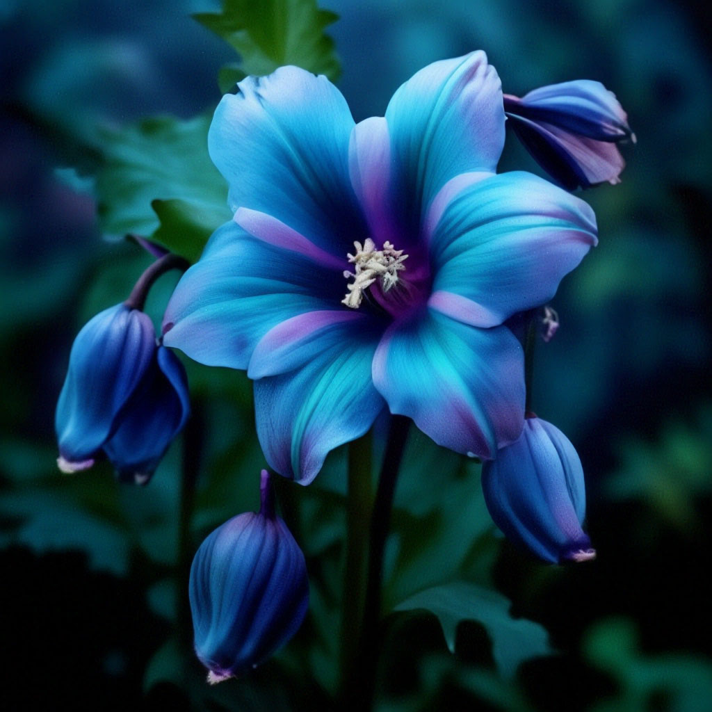 "A fictional flower, a hybrid combination of signs of a bell and a ...