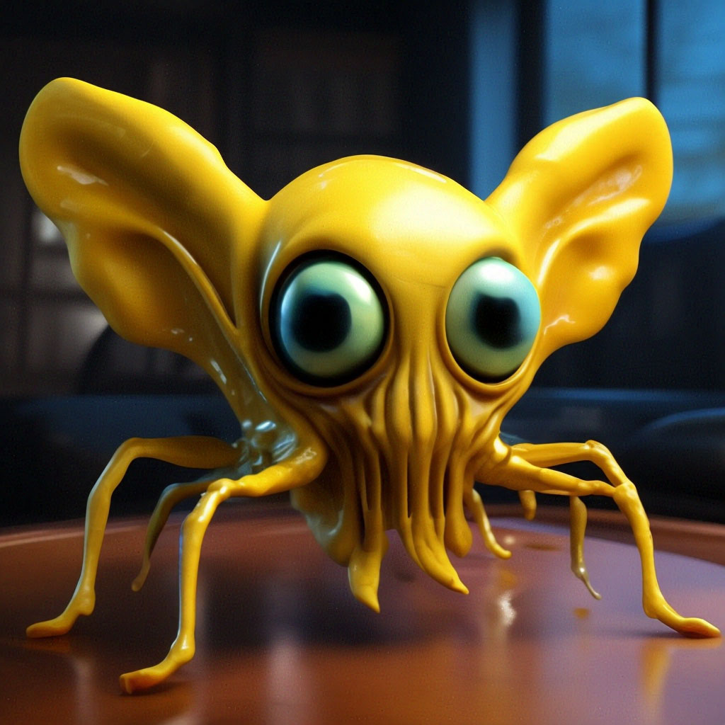 "@Smertushka demon evil butter, grotesque effect, X-ray effect, pixar ...
