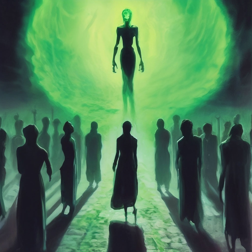 "An unknown dark entity. drains the life out of people. life looked ...