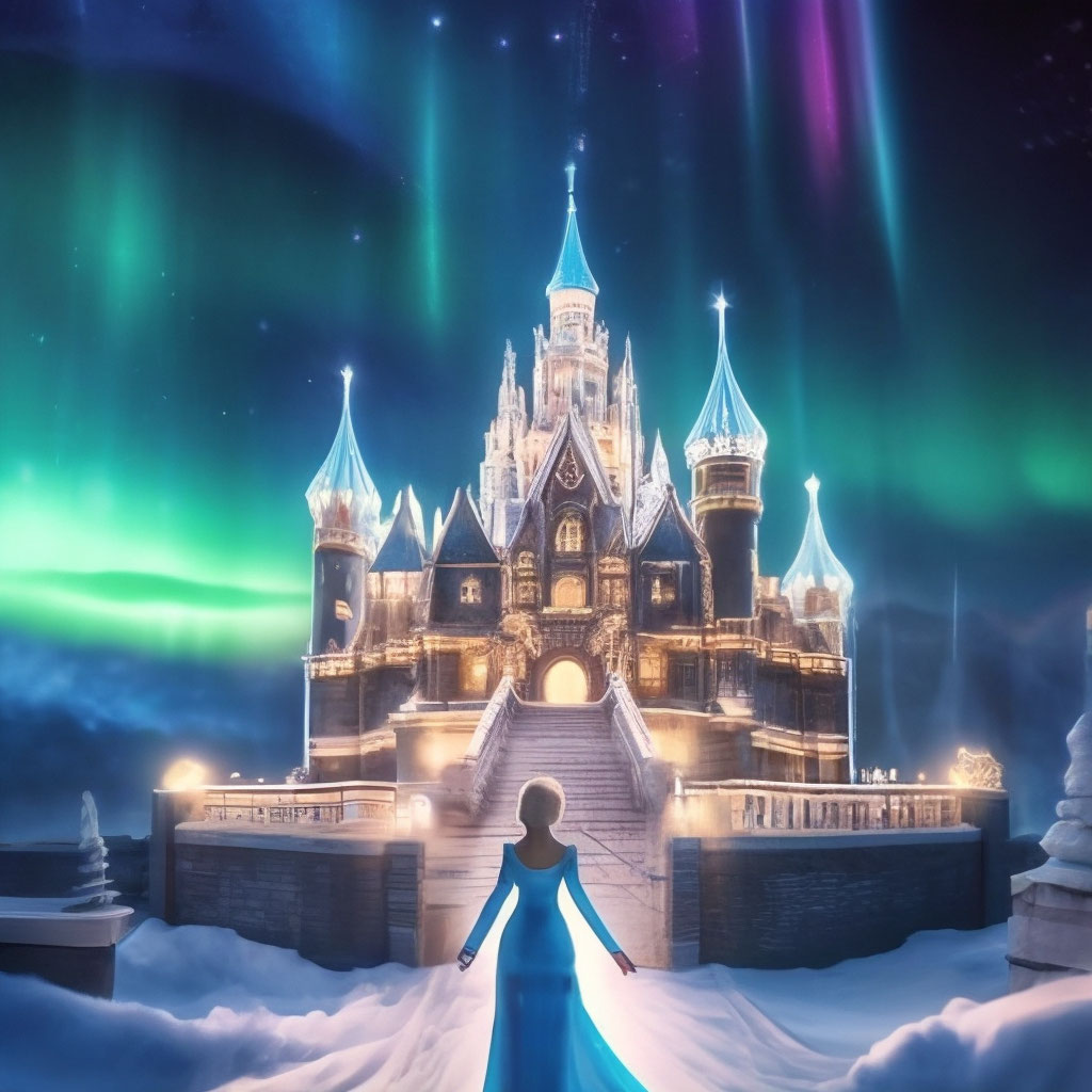 "In the Style of Princess Elsa magic …" — image created in Shedevrum
