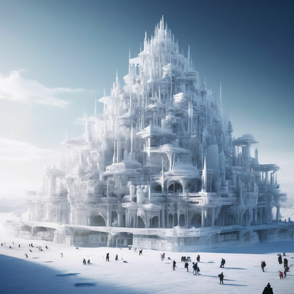 "Intricate ice architecture of the …" — image created in Shedevrum