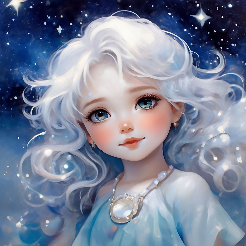 "Moonchild,blue sky,milky way,cosmos,shimmering haze,glitter cobweb ...