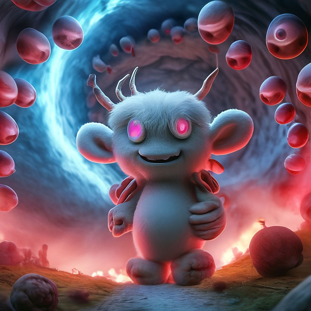 "🖤 Horror landscape-schizophrenia Troll Moomin with plush ears between ...