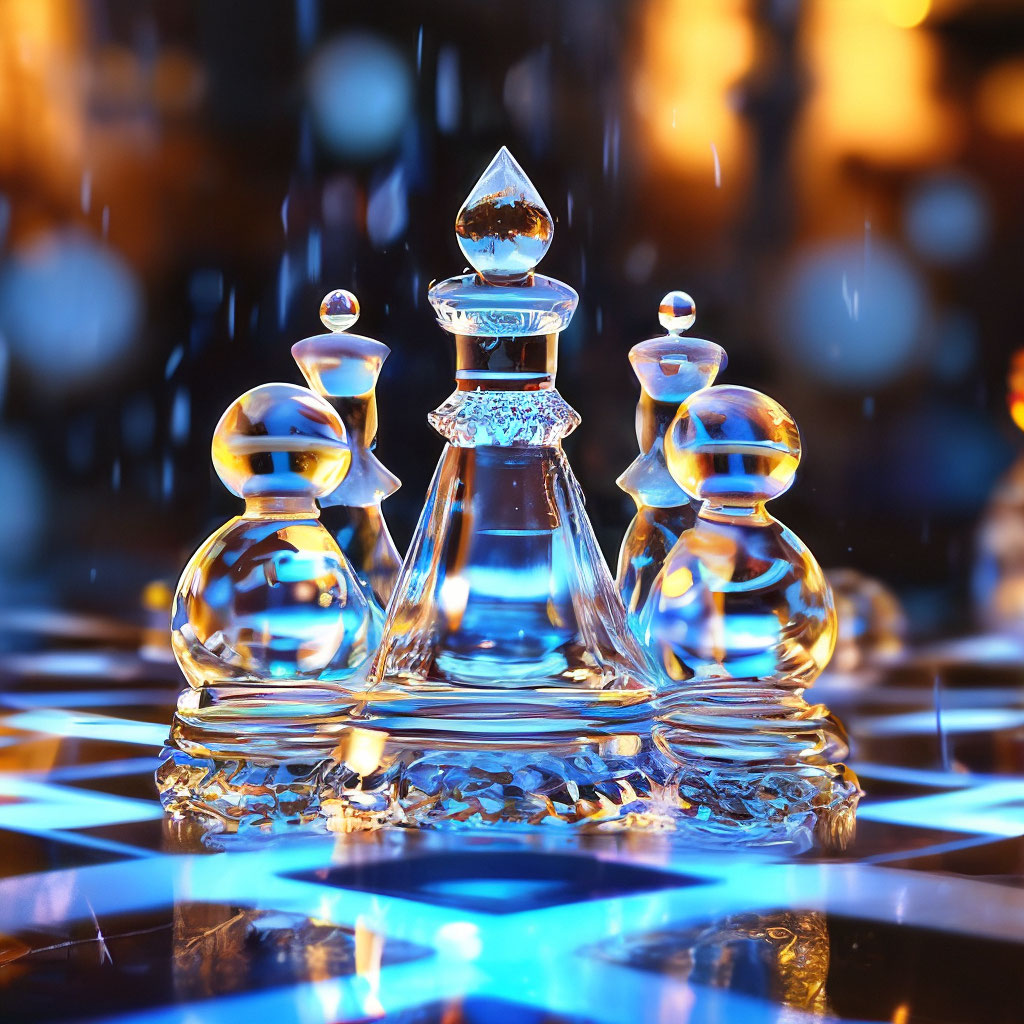 "💫 chess, crystal, murano, futuristic, glow, radiation, splashes ...