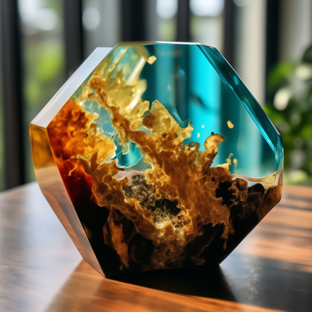 "Resin in an interesting shape" — image created in Shedevrum