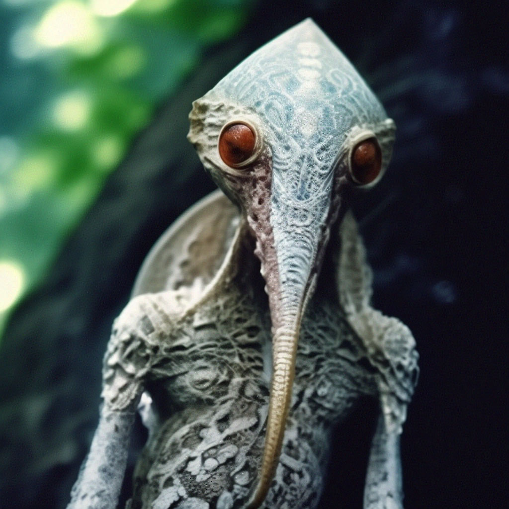 "Goebie creature, intricate pattern" — image created in Shedevrum