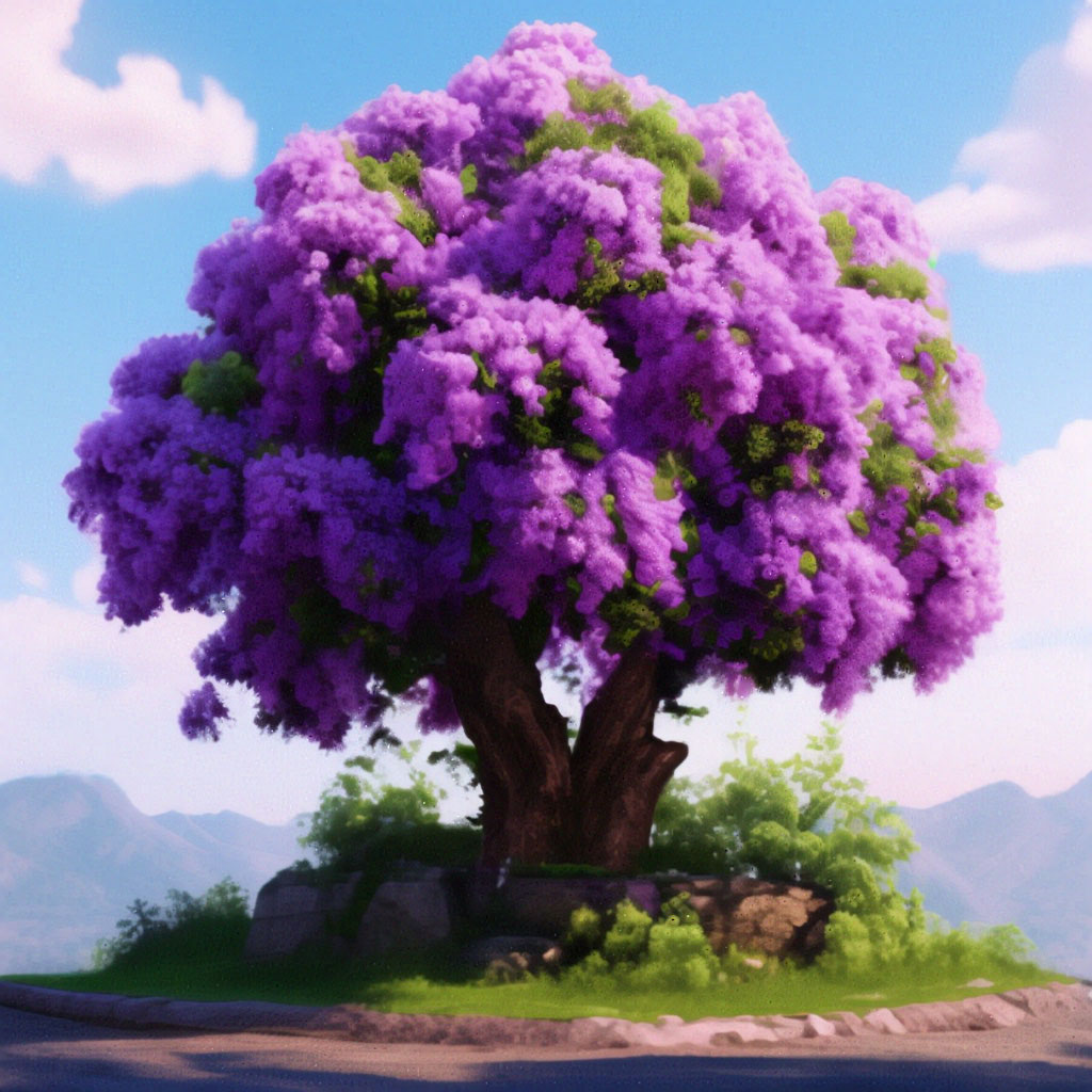 "Lilac bush, art" — image created in Shedevrum