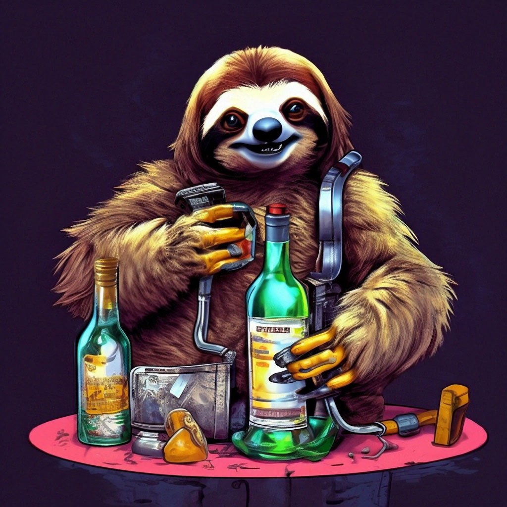 "Drunken master pens, from sloth DNA, bottle and wrench, mechanical ...