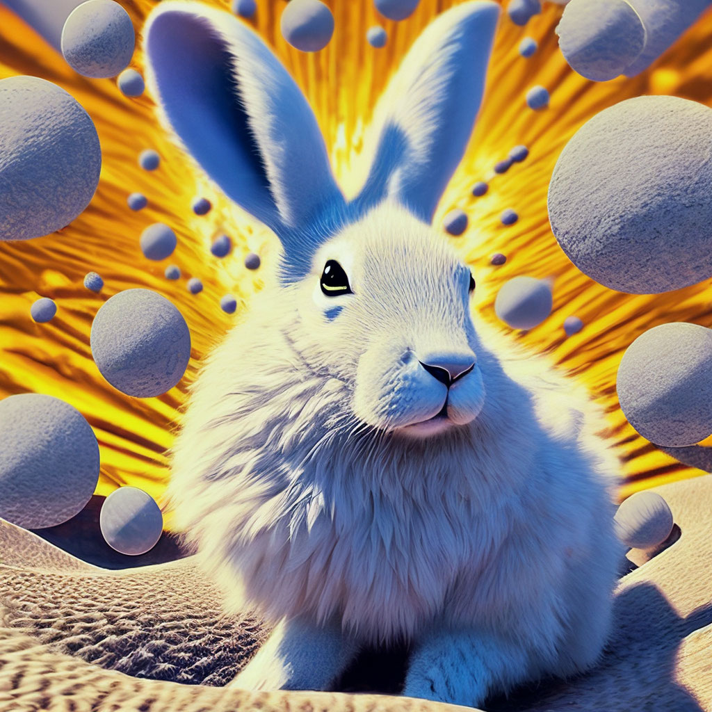 "Abstraction of sand granite and fluffy rabbit thistle aspen surrealism ...
