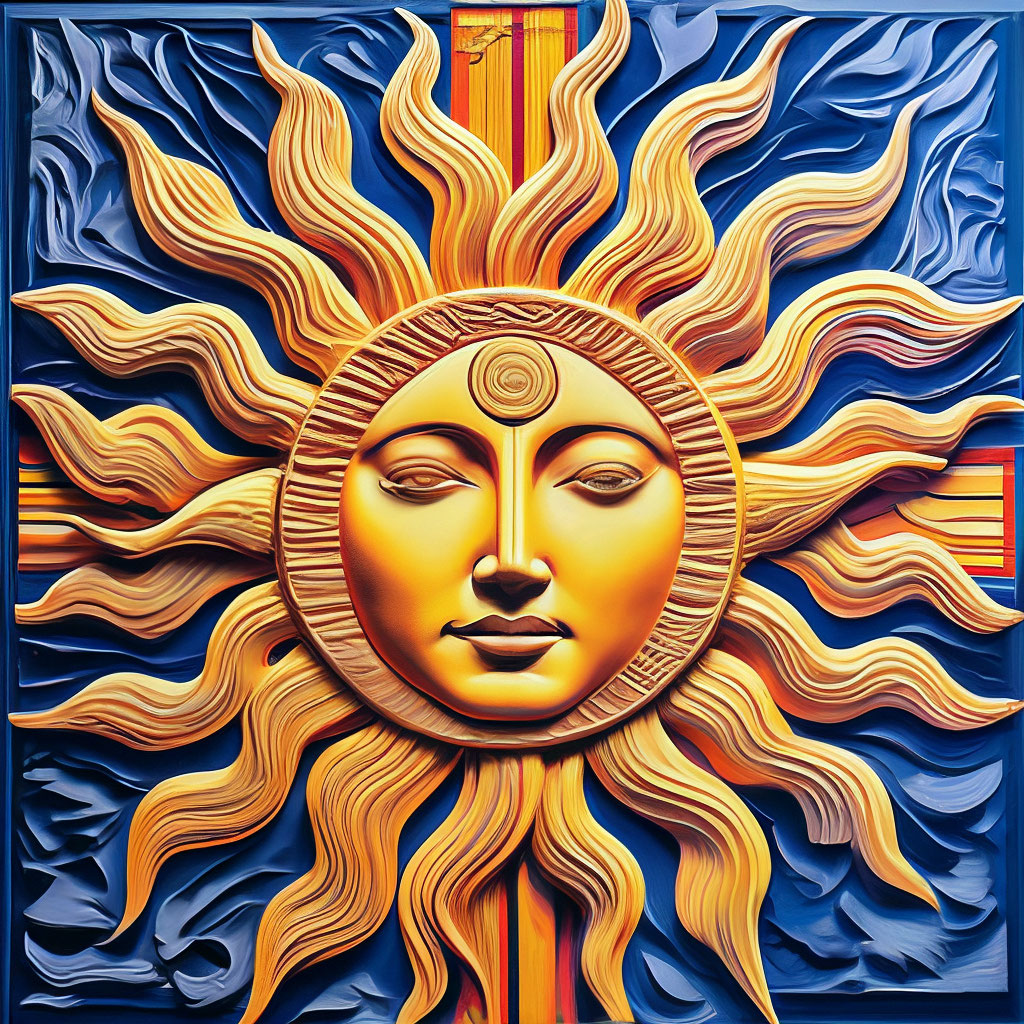 "Linocut, The Spiritual Sun aesthetically pleasing, beautiful ...