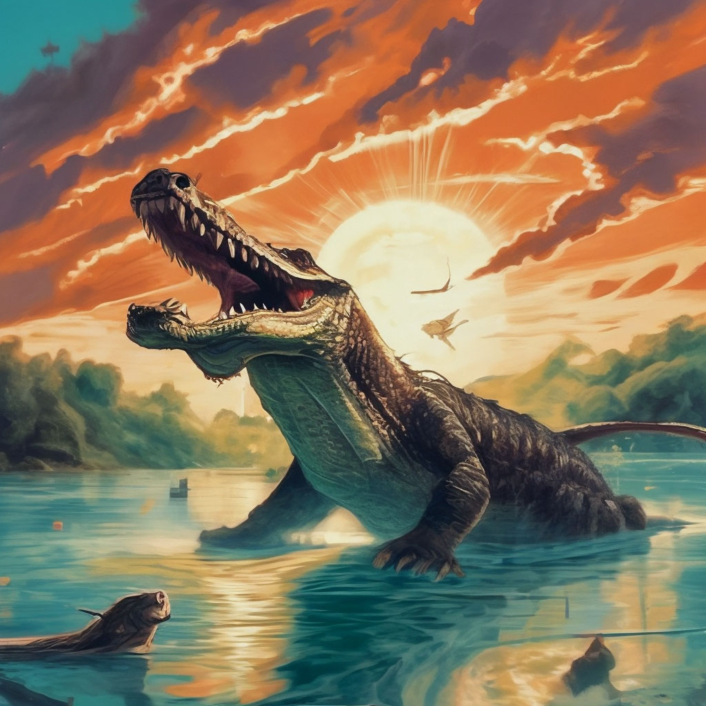 "Hey, you animals come out, defeat the crocodile so that the evil ...