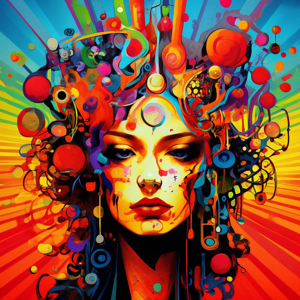 "Neo-psychedelia pop-art" — image created in Shedevrum